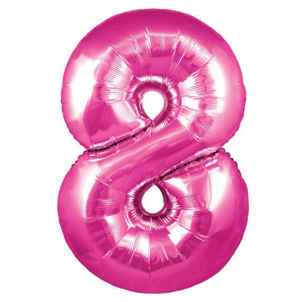 NUmber-8-pink-Jumbo-Balloon ⋆ Festa Na Hora