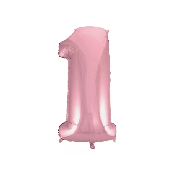 Super Balão Nº 1 Rosa Claro 92 cm ⋆ Festa Na Hora